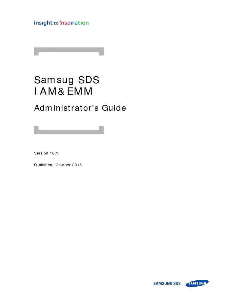 Samsung SDS EMM Admin Portal Help v16 - 9 PDF | PDF | Active Directory | Password