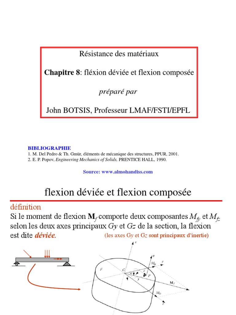 08 - Flexion - Deviee - Composee PDF | PDF | Flexion (matériau) | Mécanique
