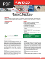 Ficha Tecnica Repemax Capa Fina (Intaco) - 1 | PDF | Hormigón | Pintar