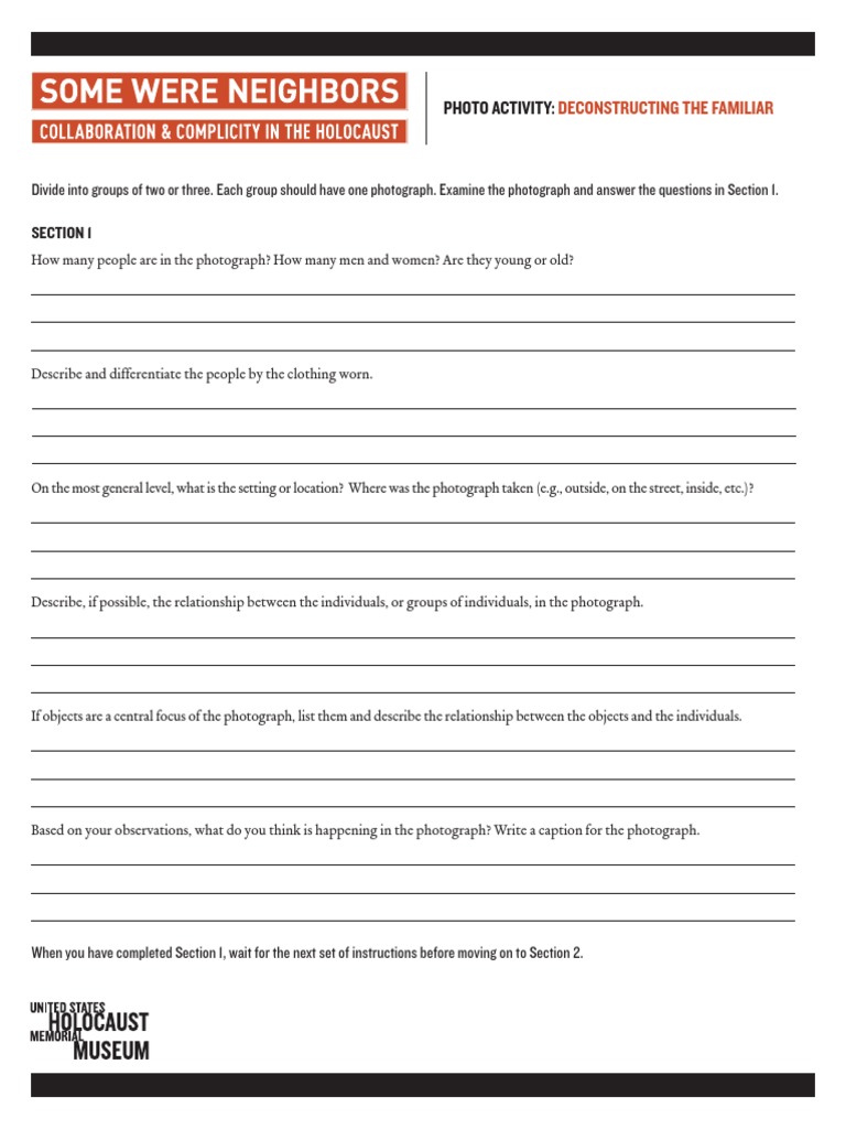 Deconstructing The Familiar Worksheet | PDF