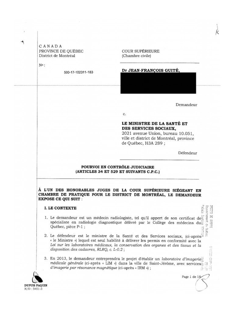 Pourvoi en contrôle judiciaire | Systèmes judiciaires | Loi publique