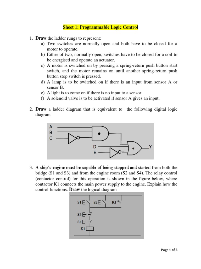 Sheet 1 PLC | PDF | Programmable Logic Controller | Systems Engineering