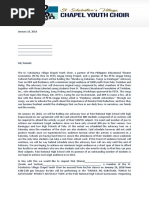 Excuse Letter For Singing Angels Choir | PDF | Choir | Music Performance