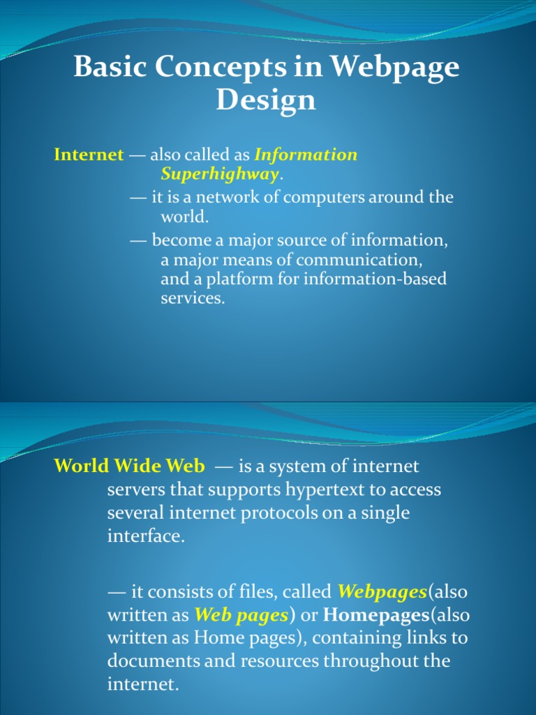 Webpage Design Basics Explained | PDF | Business | Computers