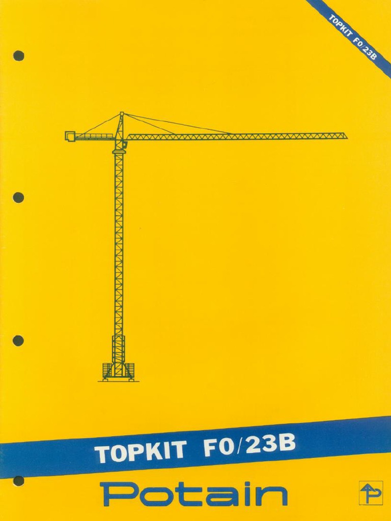 Potain Topkit Fo-23b Tower Crane Network | PDF