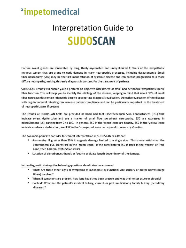 A Guide To Sudoscan New | PDF | Peripheral Neuropathy | Medicine