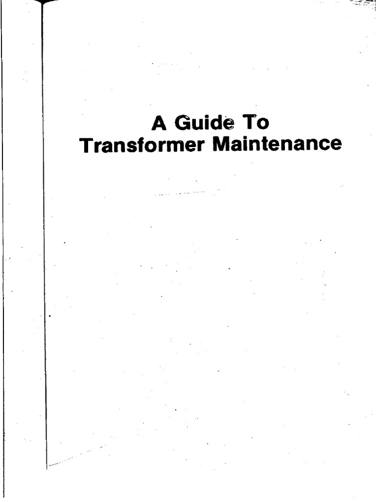 A Guide To Transformer Maintenance S D Myers PDF | PDF