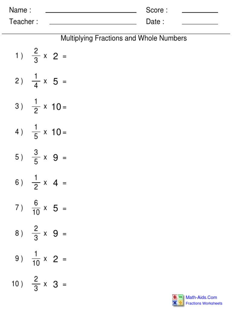 Fraction 2 (Multiply) | PDF | Division (Mathematics) | Arithmetic