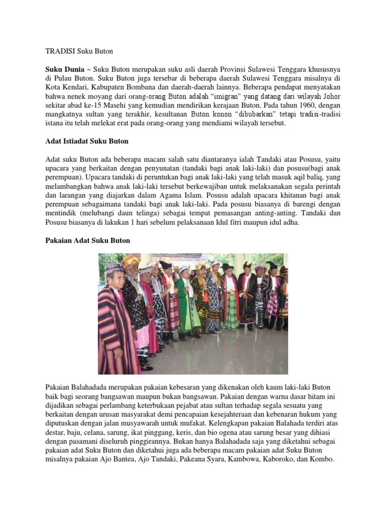 Tradisi Suku Buton | PDF