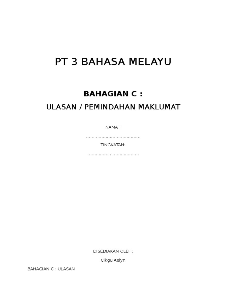 Ulasan PT3 PDF | PDF
