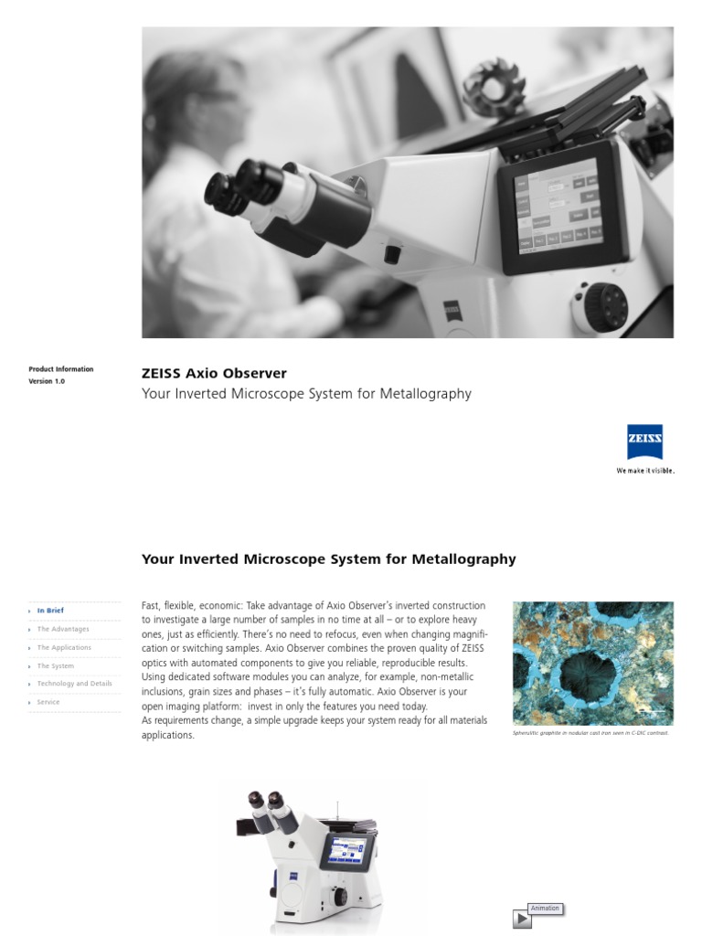 Axio Observer MAT | PDF | Anisotropy | Chemistry