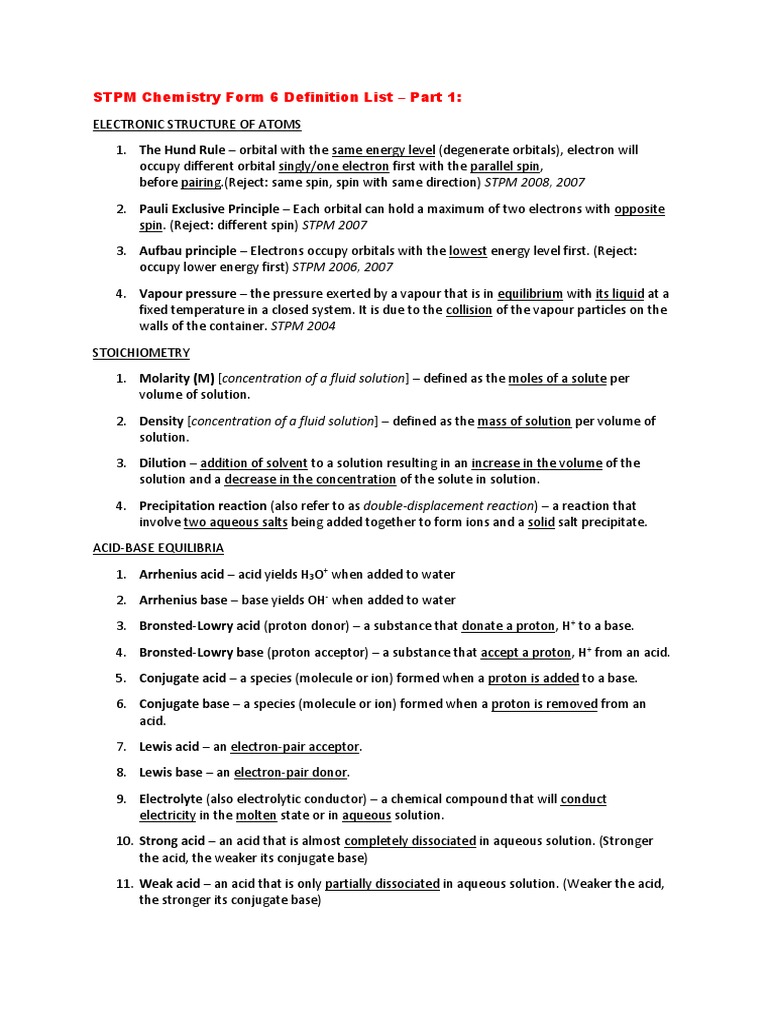 Chem s1 Notes Bbern | PDF | Gases | Acid