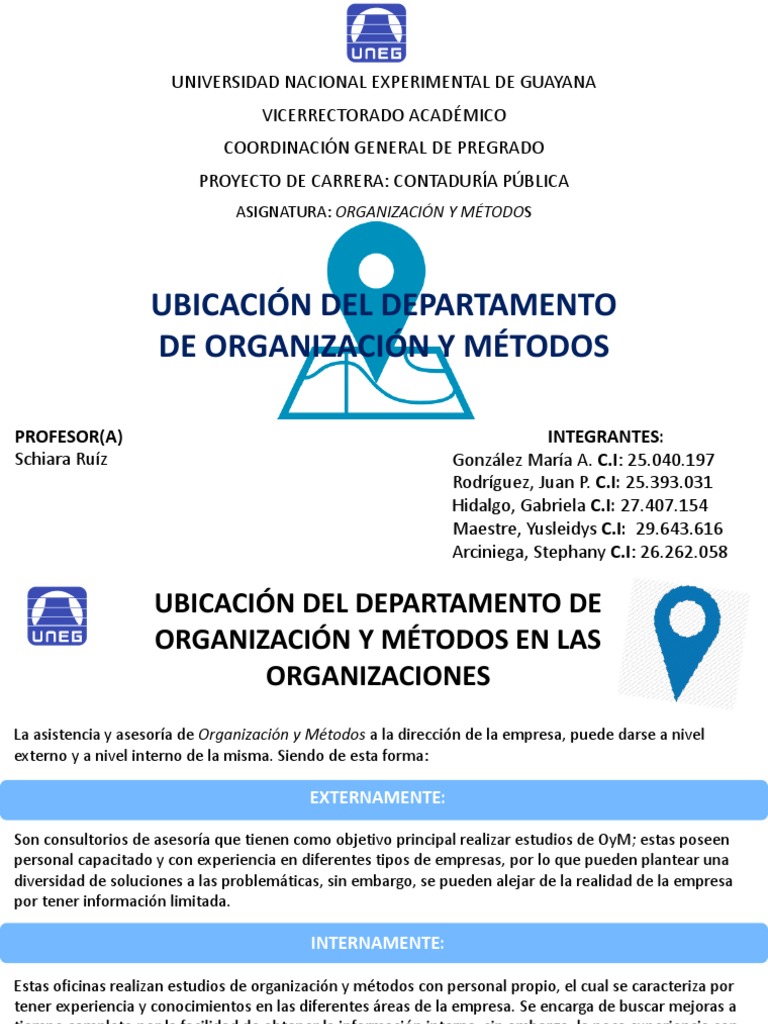 Diapositivas OyM - Ubicación de OyM | PDF | Planificación estratégica ...
