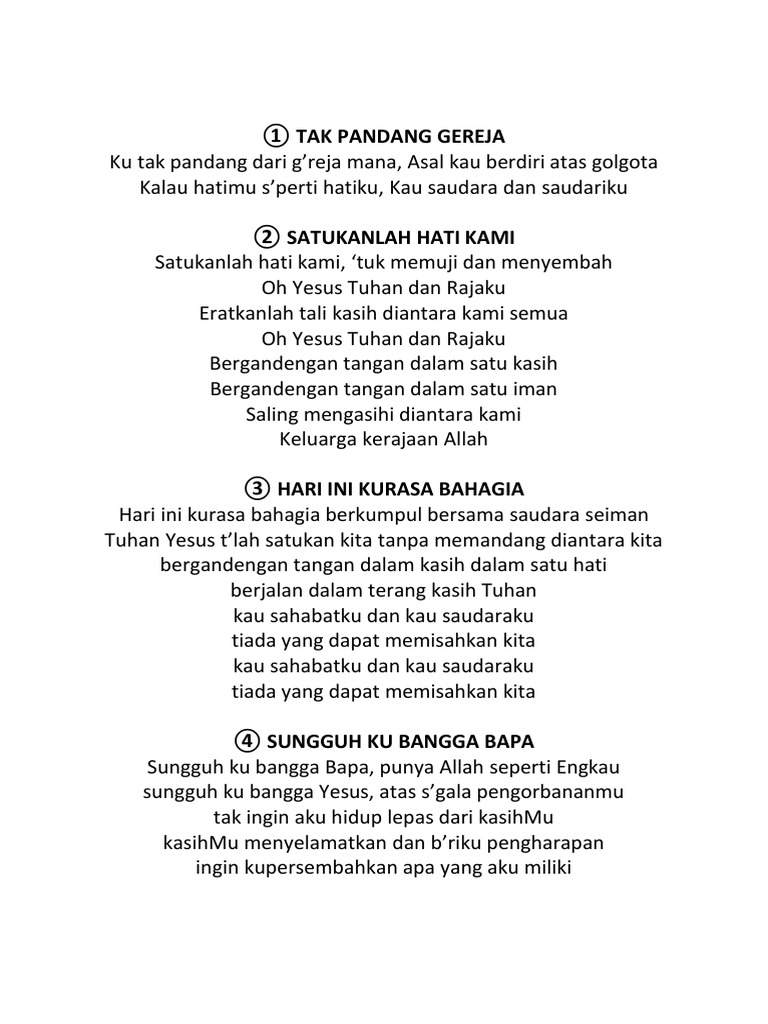 Kumpulan Lagu Rohani (Paskah) | PDF