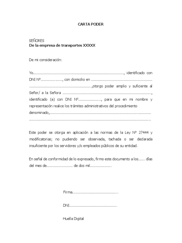 Carta Poder | PDF