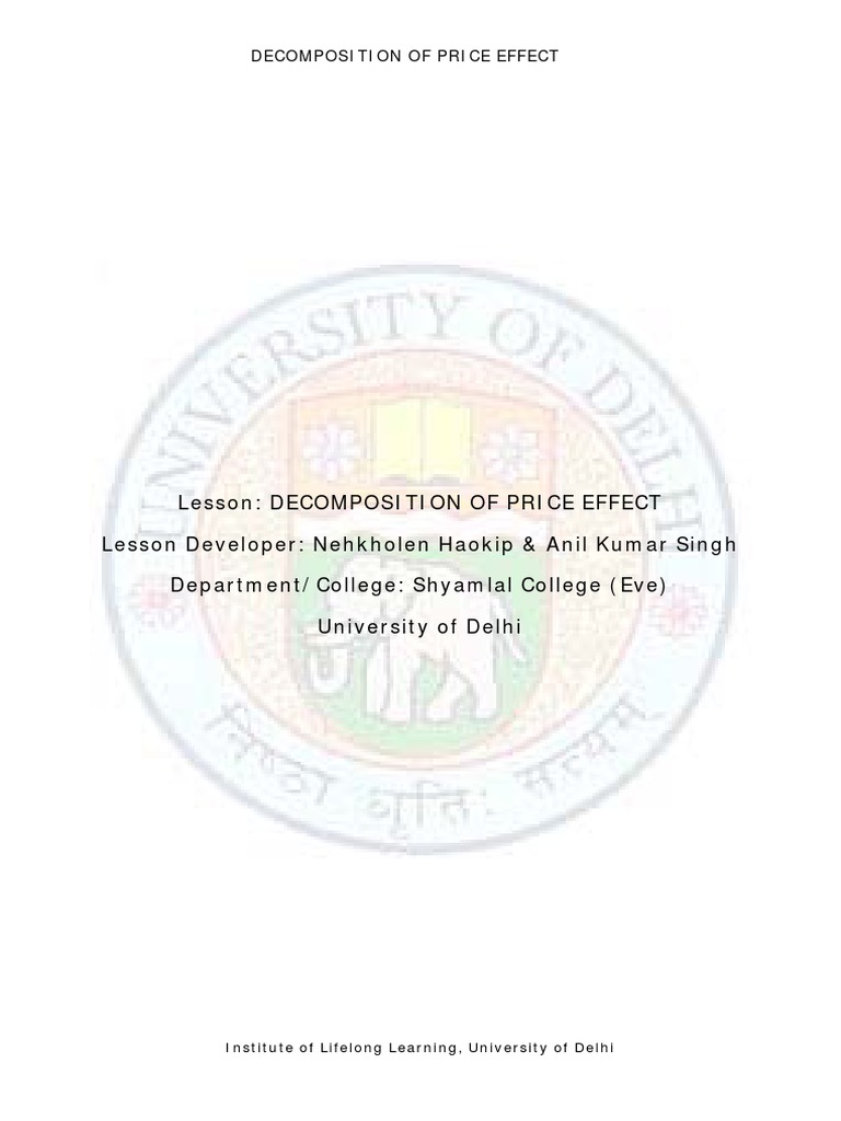 Decomposition of Price Effect Final by Haokip and Anil | PDF | Demand ...