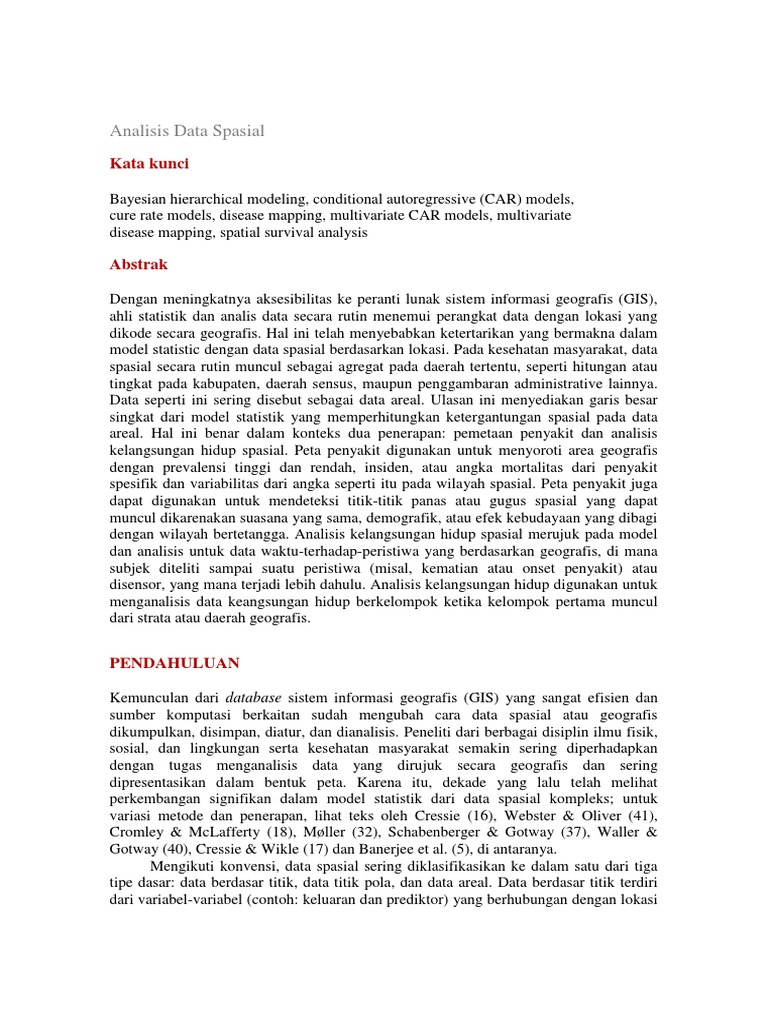 Analisis Data Spasial | PDF