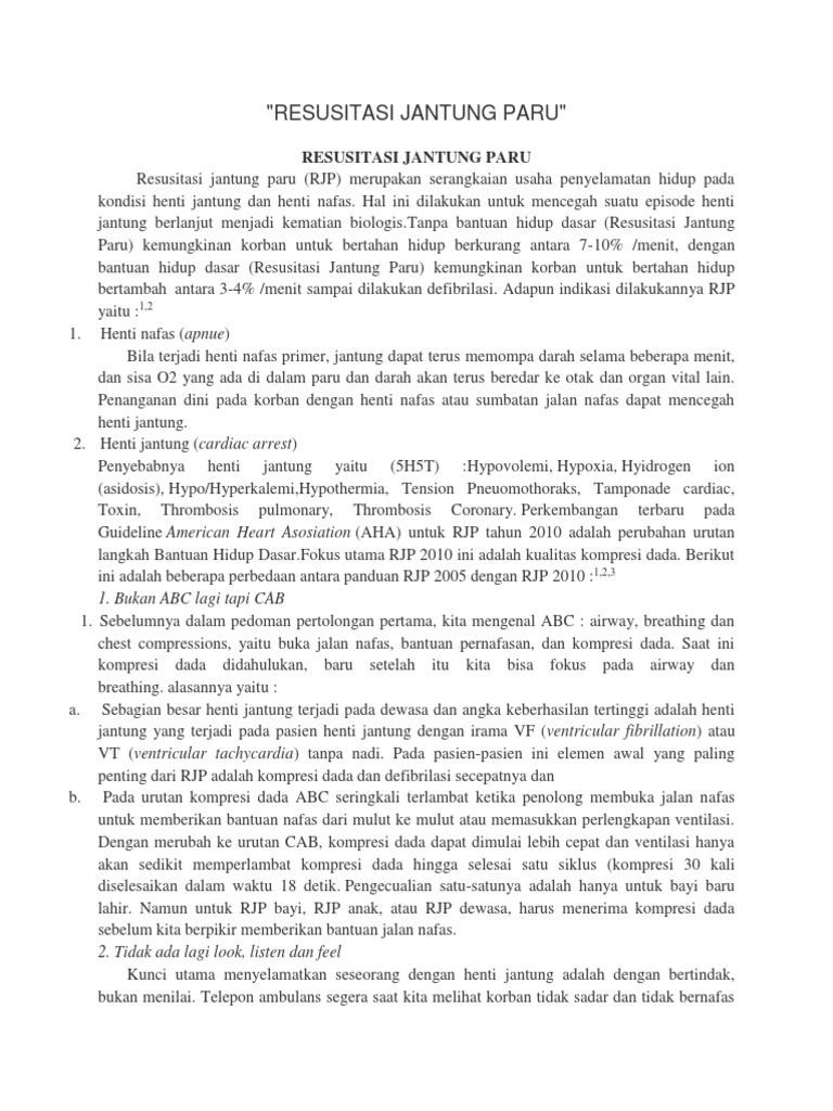 Resusitasi Jantung Paru | PDF