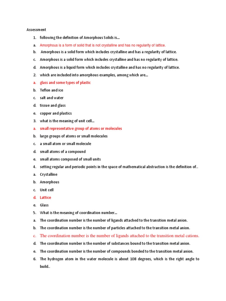 A. Glass and Some Types of Plastic | PDF | Chemical Bond | Crystal ...