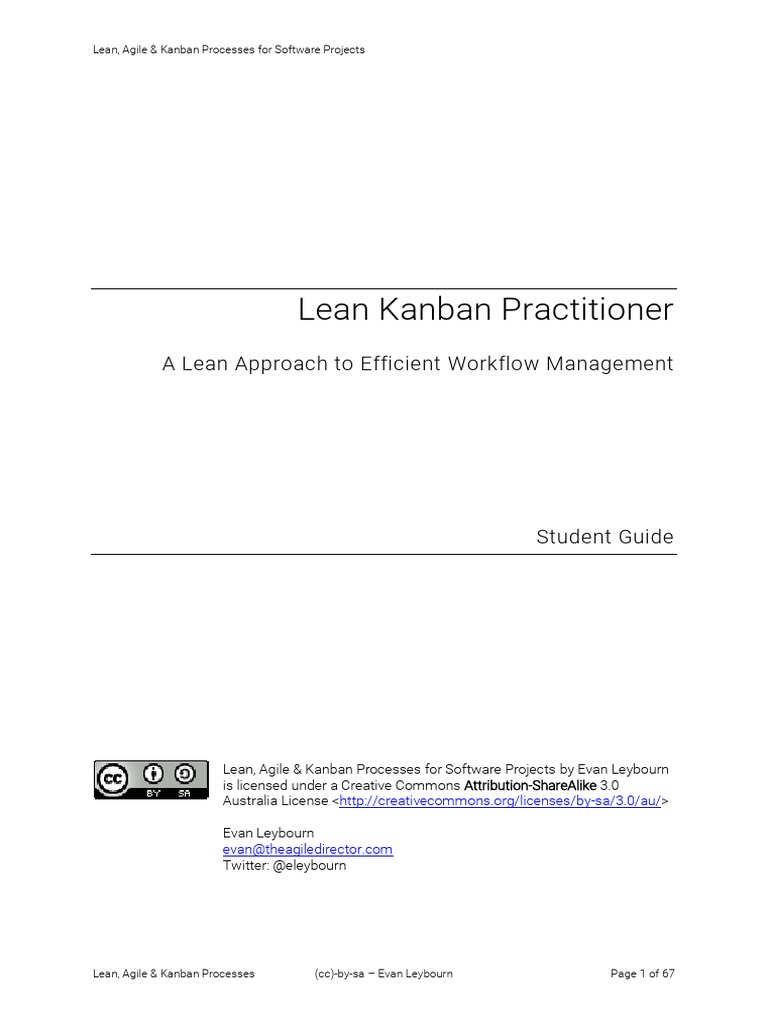 Lean Kanban Pdf Pdf Agile Software Development Scrum Software