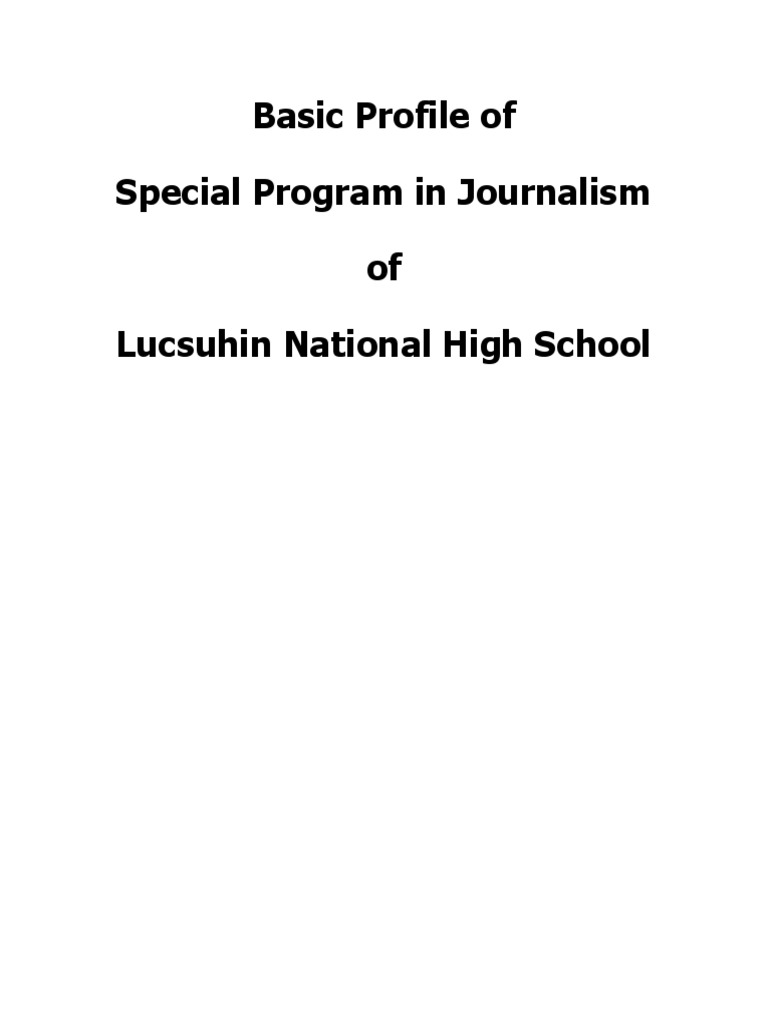 Matrix For Grade 10 Students of Special Program For Journalism | PDF ...