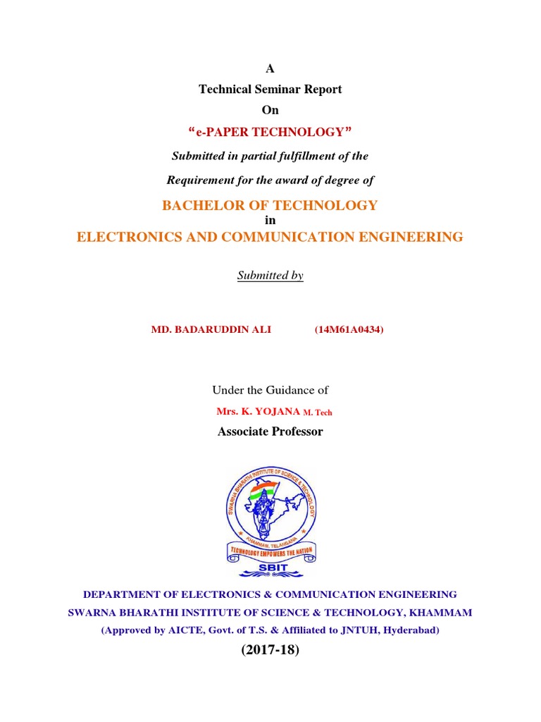 E-Paper Technology Document | PDF | Display Technology | Media Technology