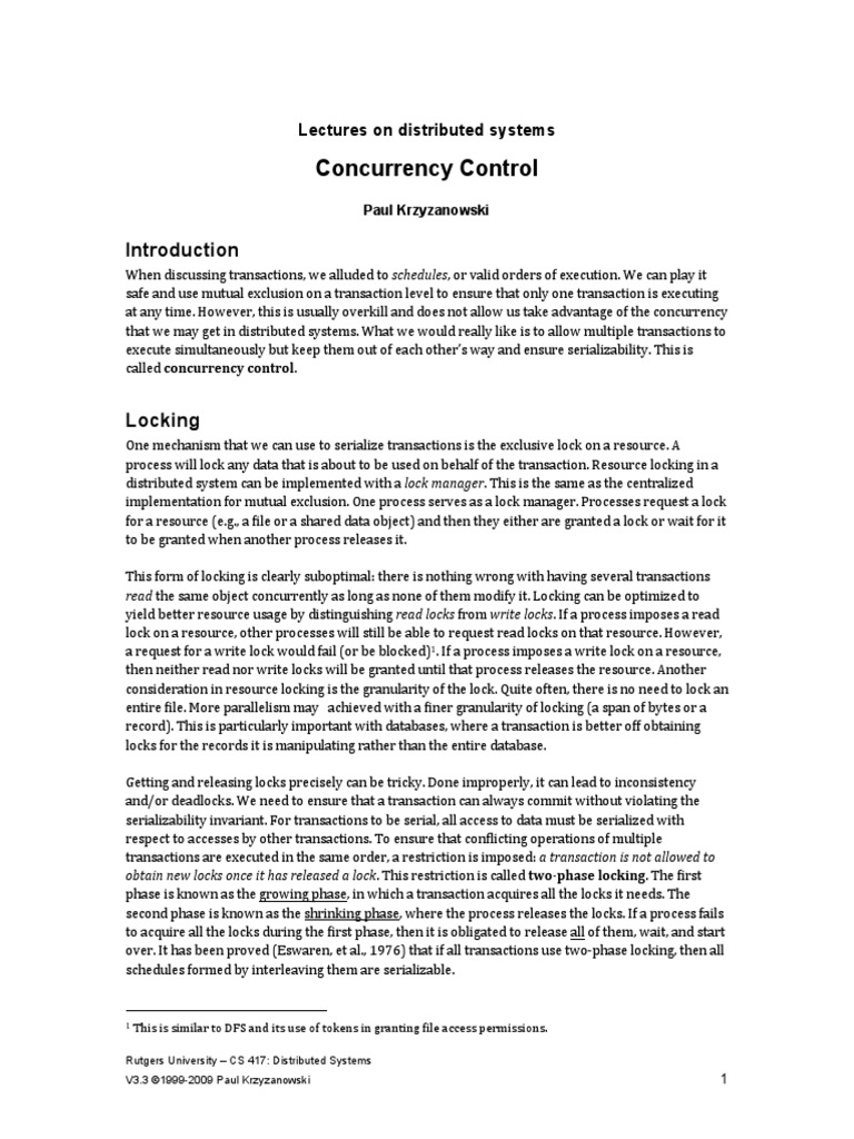 Concurrency Control And Time Stamp Ordering Download Free Pdf Database Transaction