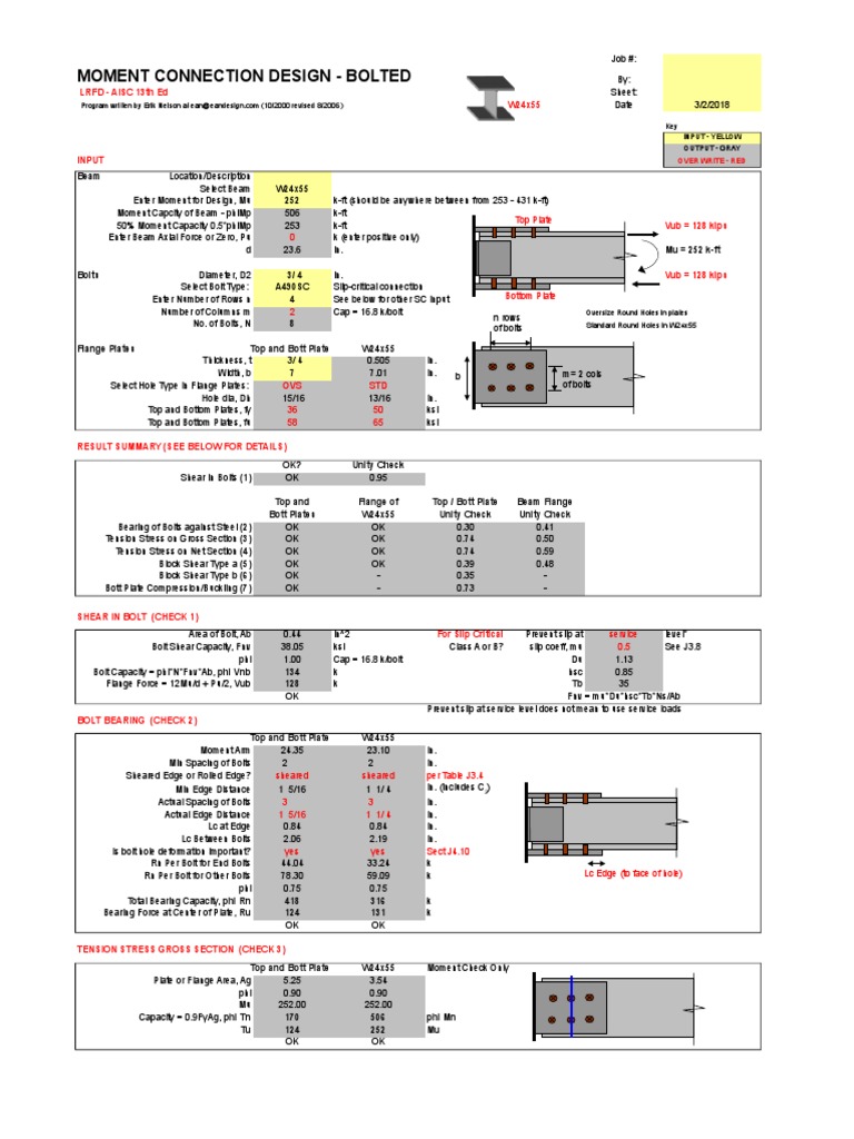 AISC LRFD Moment Connections Bolted | PDF | Beam (Structure) | Column