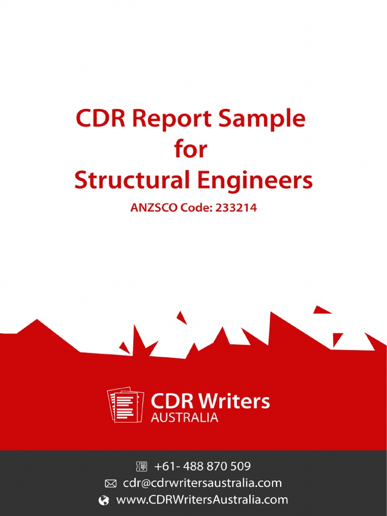 CDR Report Sample For Structural Engineers | Download Free PDF ...