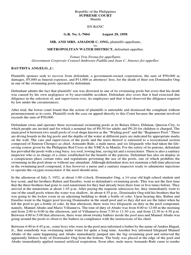 Ong Case | Download Free PDF | Duty Of Care | Negligence