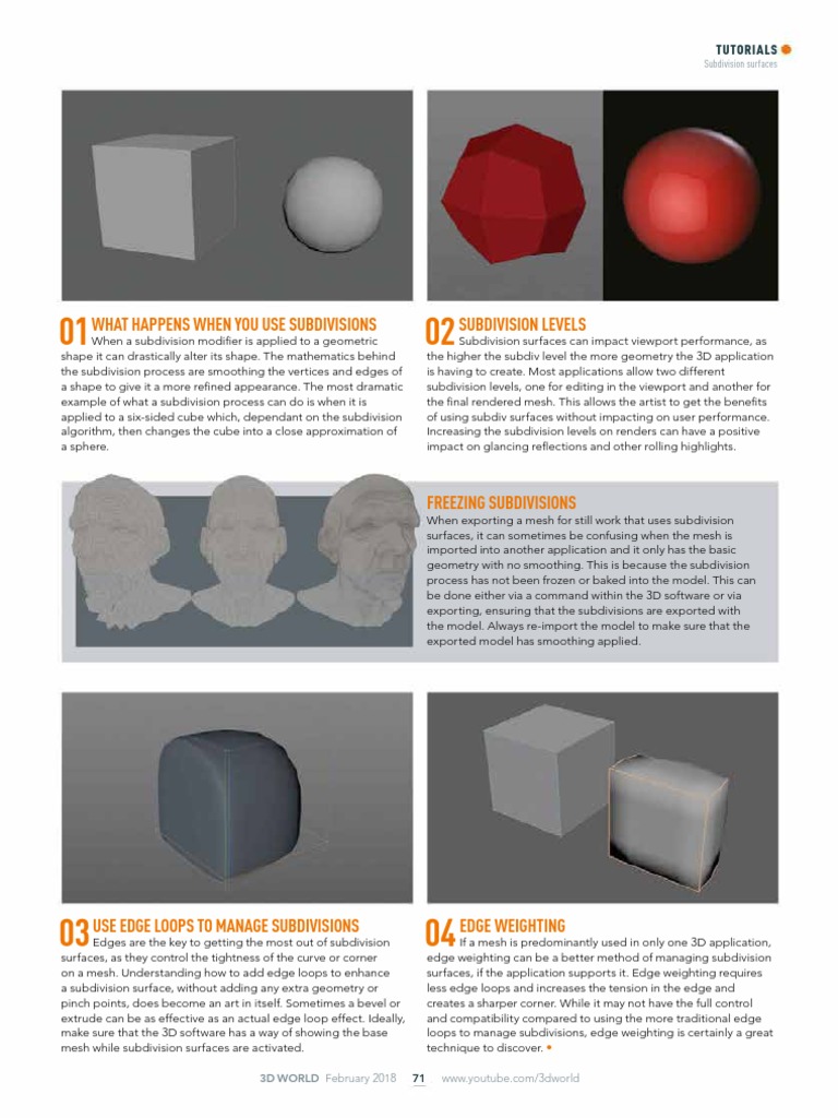 Managing Subdivision Surfaces with Edges and Edge Loops | PDF | 3 D ...