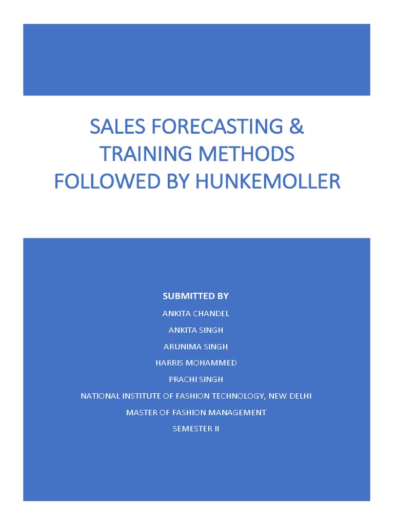 Sales Forecasting & Training | PDF | Sales | Forecasting