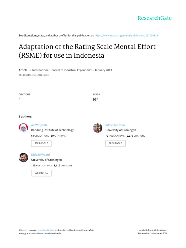 RSME | PDF | Workload | Standard Deviation