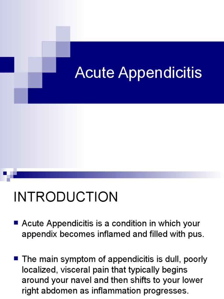 Acute Appendicitis | PDF | Medicine | Health Sciences