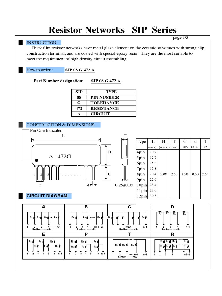 SIP Direnc | PDF | Resistor | Series And Parallel Circuits