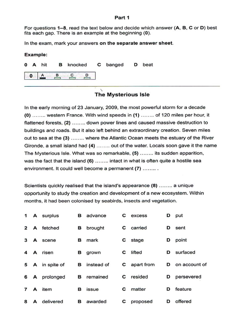 TEST1_ Reading and Use of English