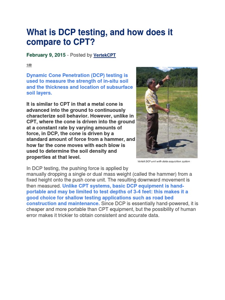 What Is DCP Testing | PDF | Solid Mechanics | Civil Engineering