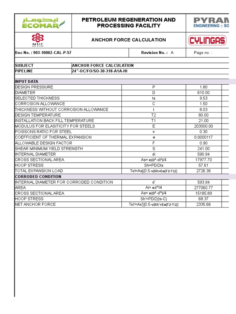 Petroleum Regeneration and Processing Facility: Anchor Force ...
