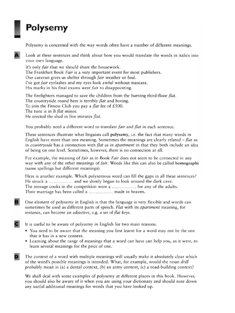Polysemy | PDF