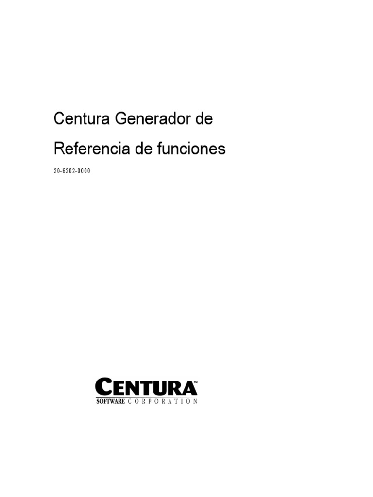 Centura Builder Function Reference | PDF | Microsoft | Marca comercial