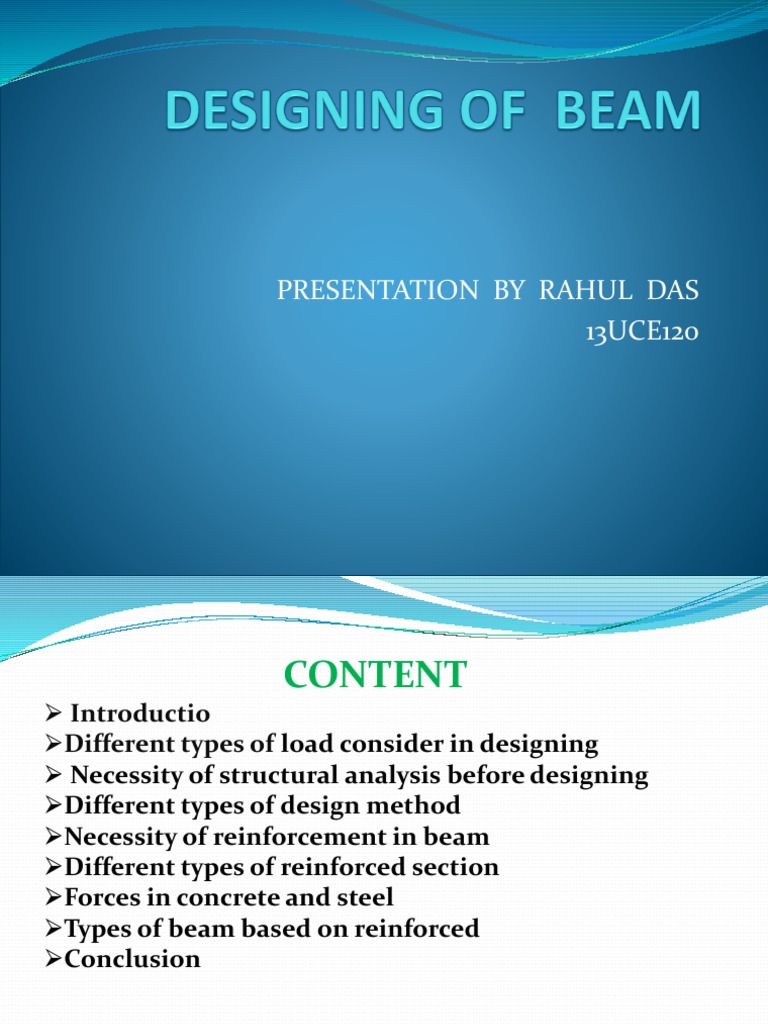 Designing of Beam and Column | PDF | Beam (Structure) | Bending