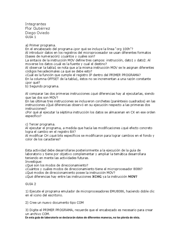 Guia 2 | PDF | Sustracción | Programa de computadora