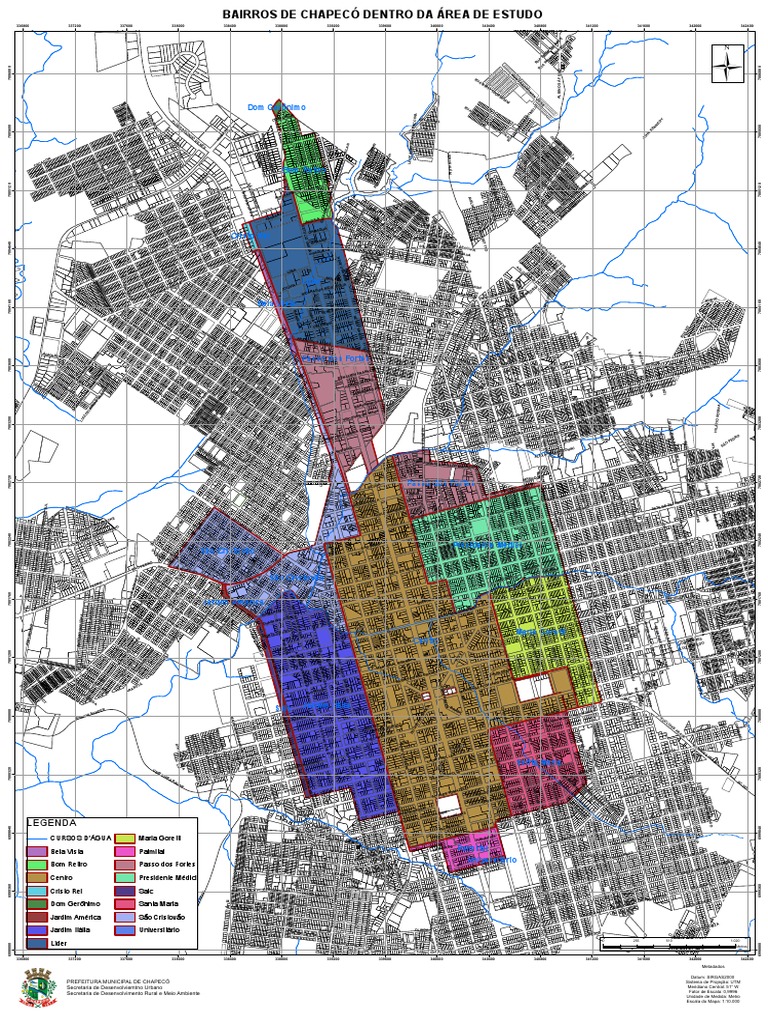 Anexo 03 - Bairros de Chapeco Dentro Da Area de Estudo - Imagem PDF | PDF