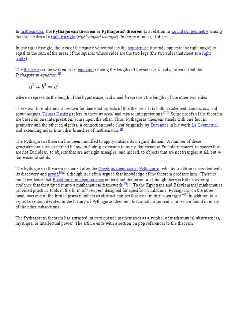 Mathematics Euclidean Geometry Right Triangle Hypotenuse Right Angle ...