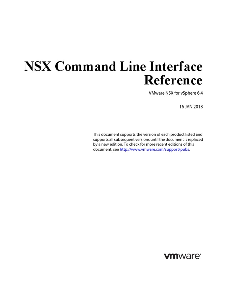 NSX 64 Cli | PDF | Command Line Interface | Virtualization