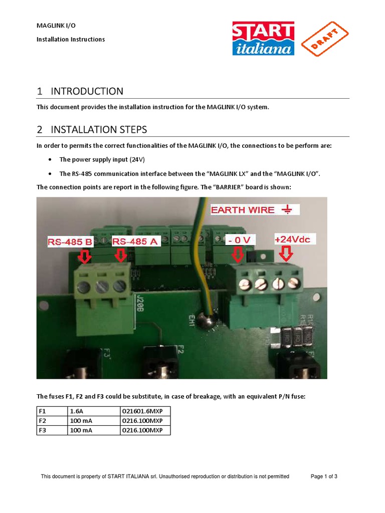 MAGLINK I O Installation Instruction | PDF | Input/Output | Relay