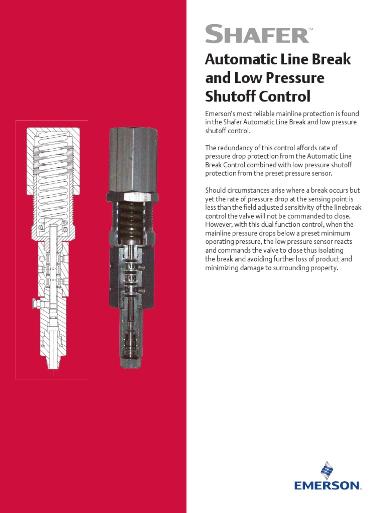 Automatic Linebreak Low Pressure Shutoff Control en 83906 | PDF | Valve ...