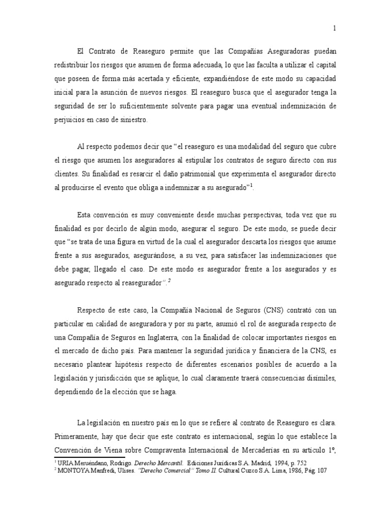 Contrato de Reaseguro | Póliza de seguros | Seguro
