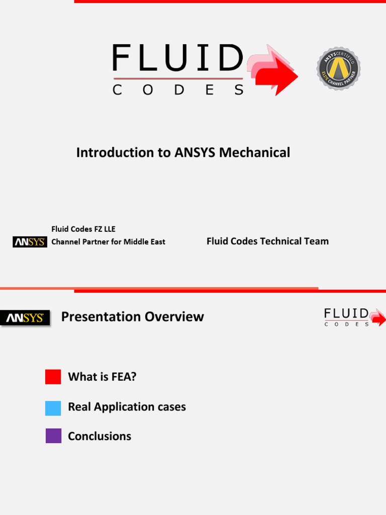 Introduction to ANSYS Mechanical FEA | PDF | Finite Element Method ...
