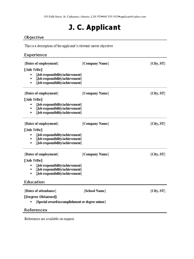 Sample Resume | PDF | Labour | Business